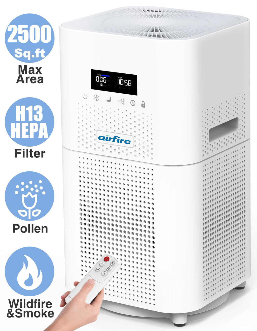 Airfire AP401 | Large Room H13 HEPA Air Purifier (2500 sq ft)